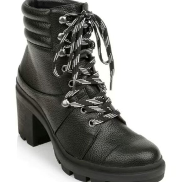 Rampage | Shoes | Rampage Womens 8 Black Chunky Block Heel Laceup ...